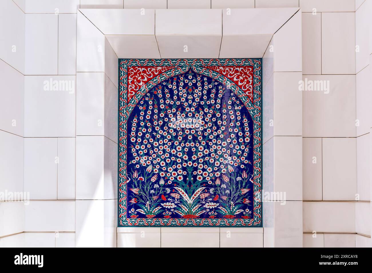 Mosaic picture, Sheikh Zayed Mosque, Abu Dhabi, United Arab Emirates ...