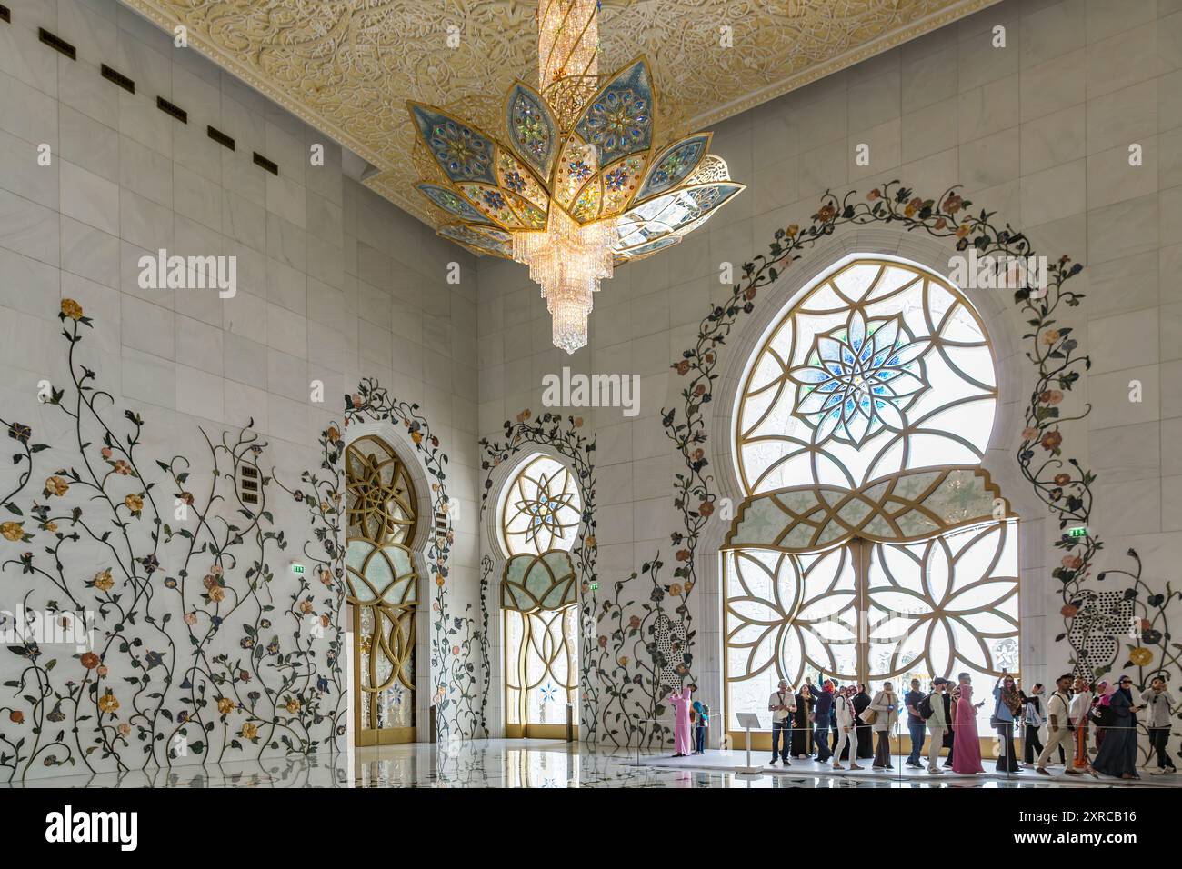 Entrance Hall, Sheikh Zayed Mosque, Grand Mosque, Abu Dhabi, United ...