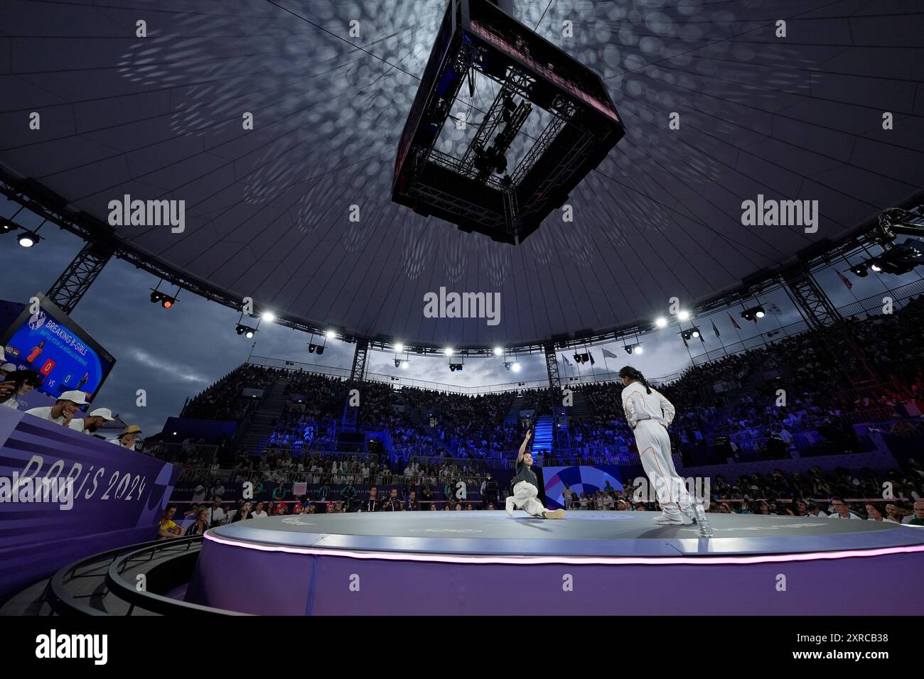 Netherland's India Sardjoe, known as B-Girl India, right, and China's ...