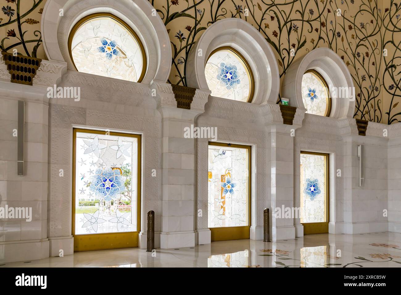 Decorated windows, Sheikh Zayed Mosque, Grand Mosque, Abu Dhabi, United ...