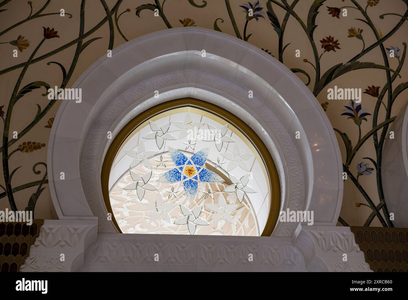 Decorated windows, Sheikh Zayed Mosque, Grand Mosque, Abu Dhabi, United ...