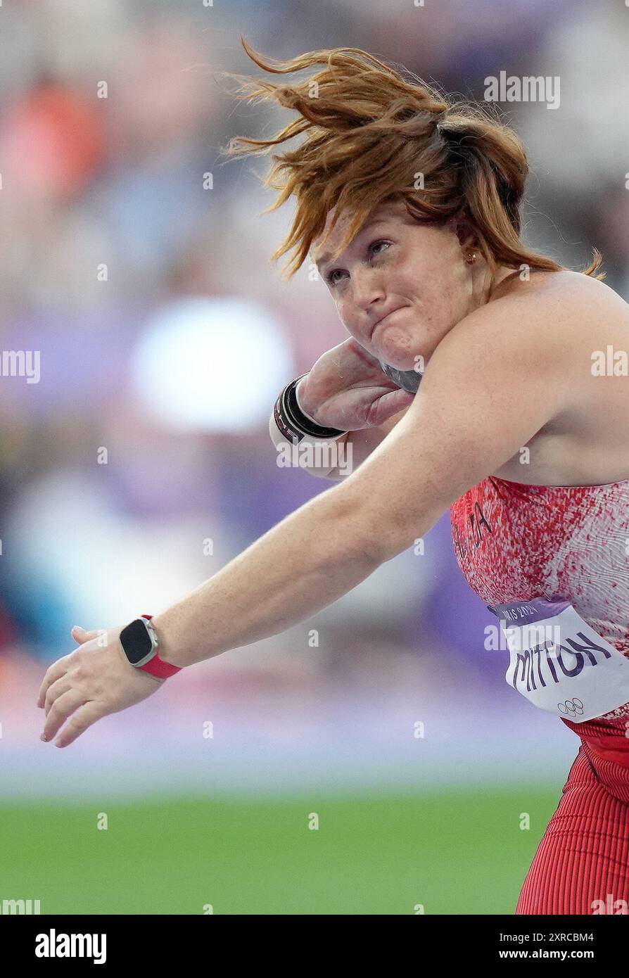 Saint Denis, France. 09th Aug, 2024. Canada's Sarah Mitton competes in ...