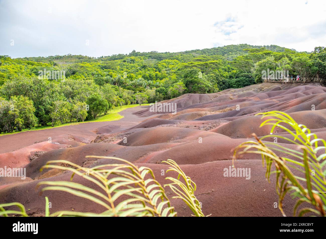 Landscape shot at sunset in the rain, world-famous place, seven-colored ...