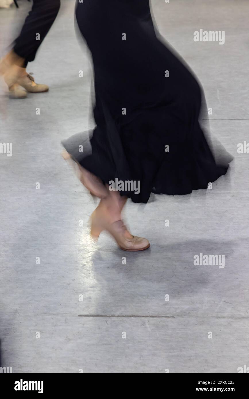 Seville, Seville Province, Andalusia, Spain. Feet of Spanish flamenco ...