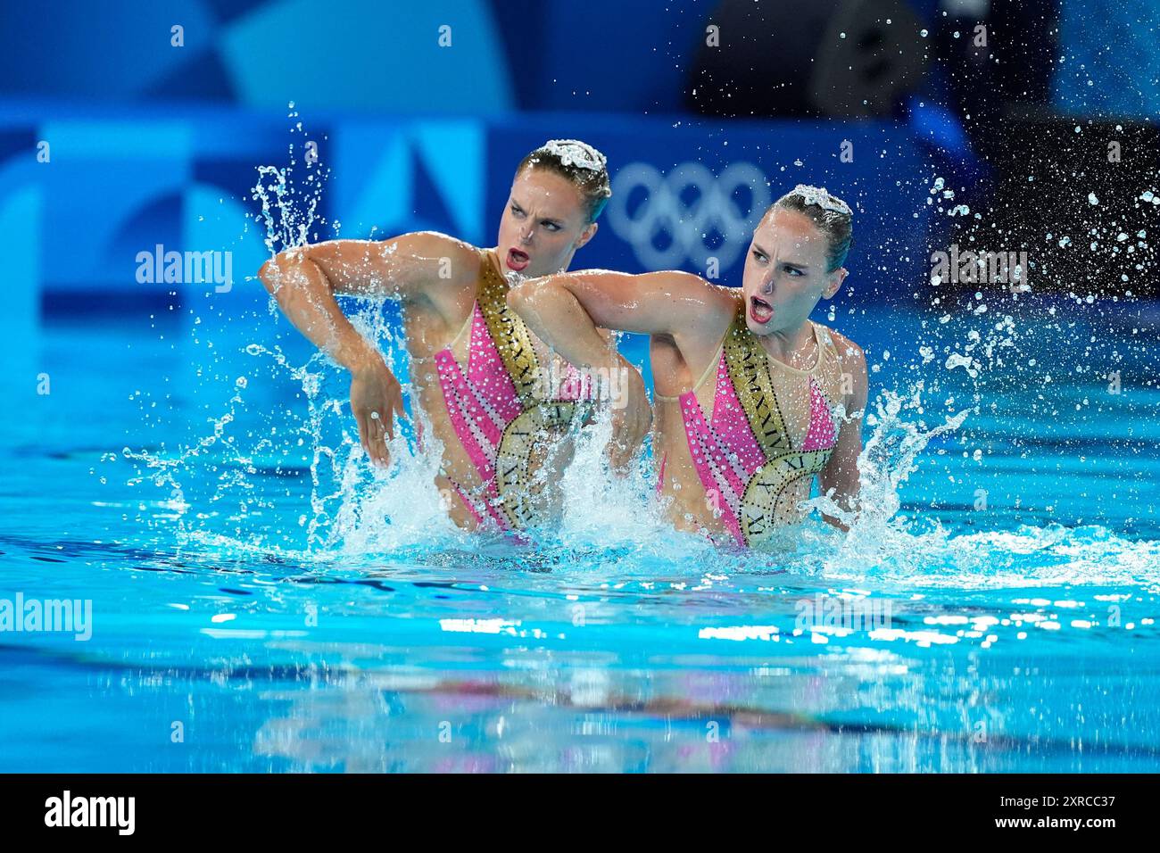 Britain's Kate Shortman and Isabelle Thorpe compete in the duet ...