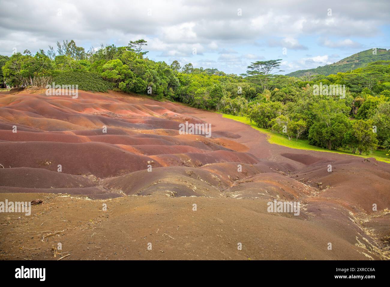 Landscape shot at sunset in the rain, world-famous place, seven-colored ...