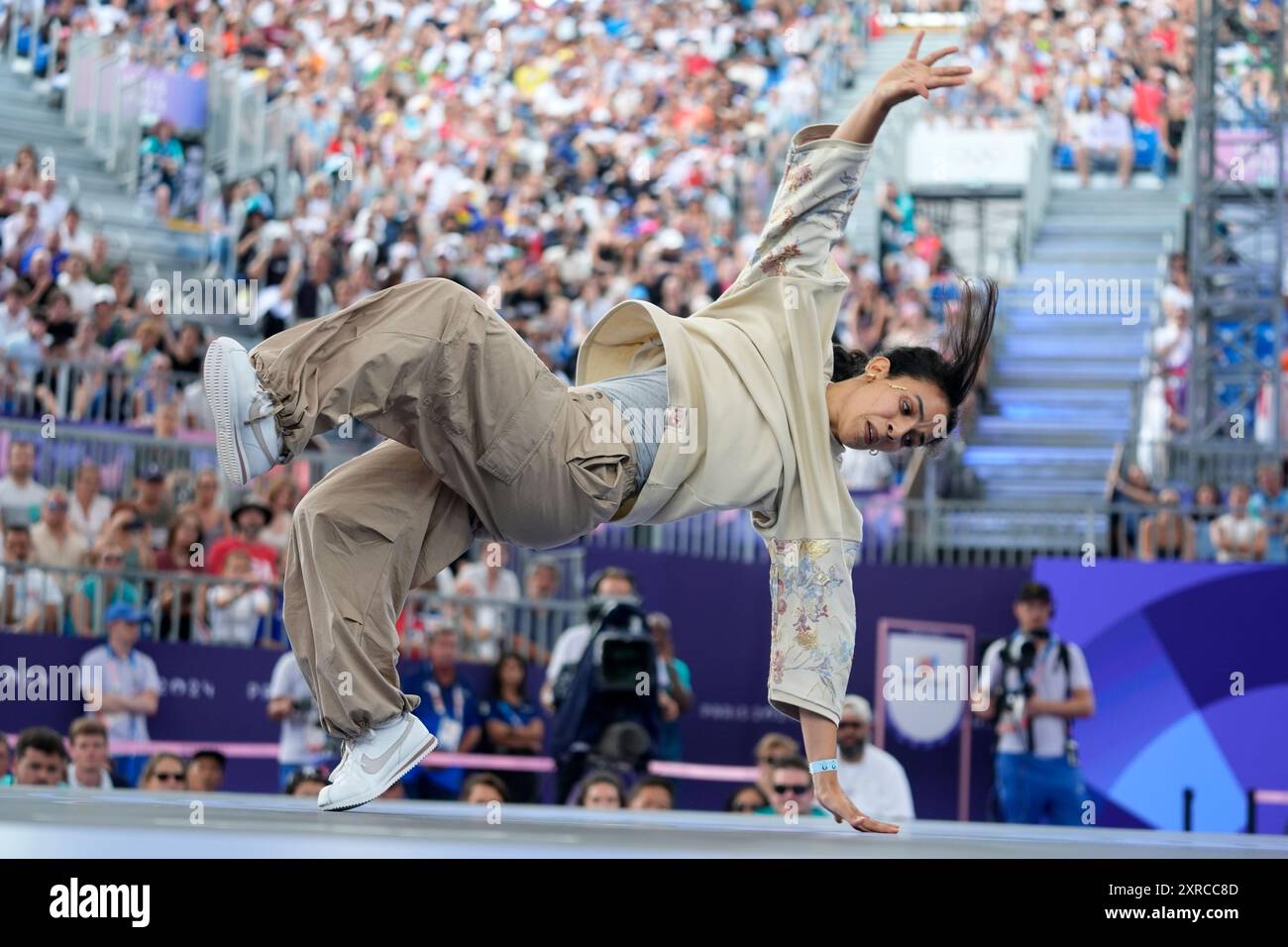 Morocco's Fatima Zahra El Mamouny, known as B-Girl Elmamouny, competes ...