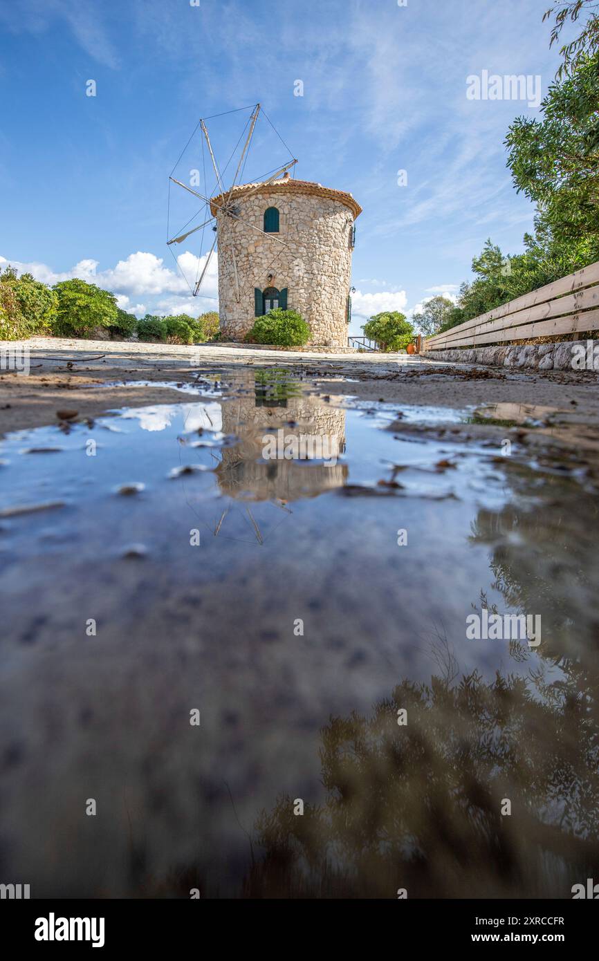 Typical greek style windmill hi-res stock photography and images - Alamy