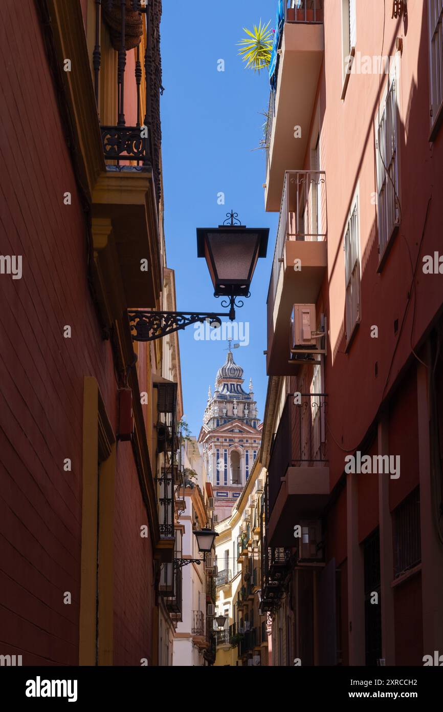 Casco Antiguo, Seville, Seville Province, Andalusia, Spain. A church ...