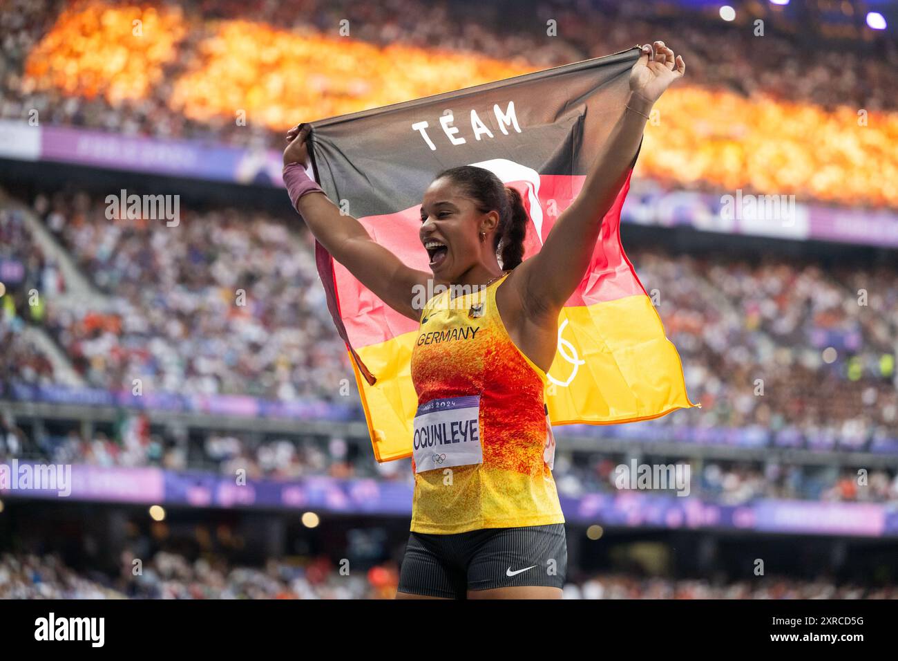 OGUNLEYE Yemisi (Deutschland) jubelt ueber den Sieg und die Gold ...
