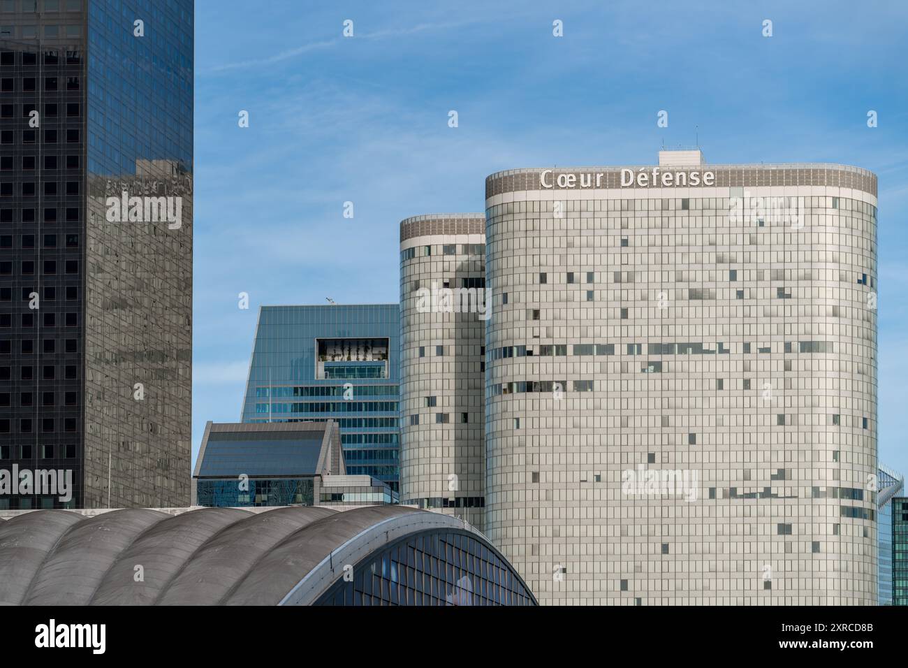Paris, France - August 4, 2024: Coeur Defense Building in La Defense ...