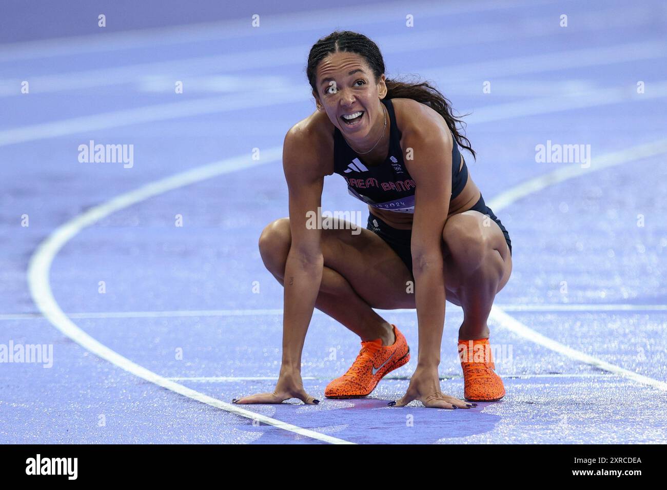 PARIS, FRANCE. 9th Aug, 2024. Silver medalist Katarina Johnson-Thompson ...