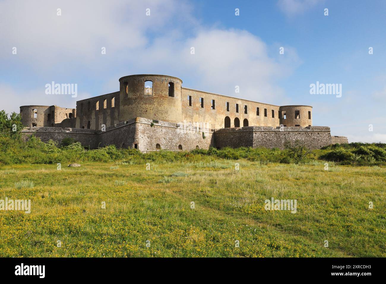 Exterior view of the Borgholm castle ruin in the Swedish province of ...