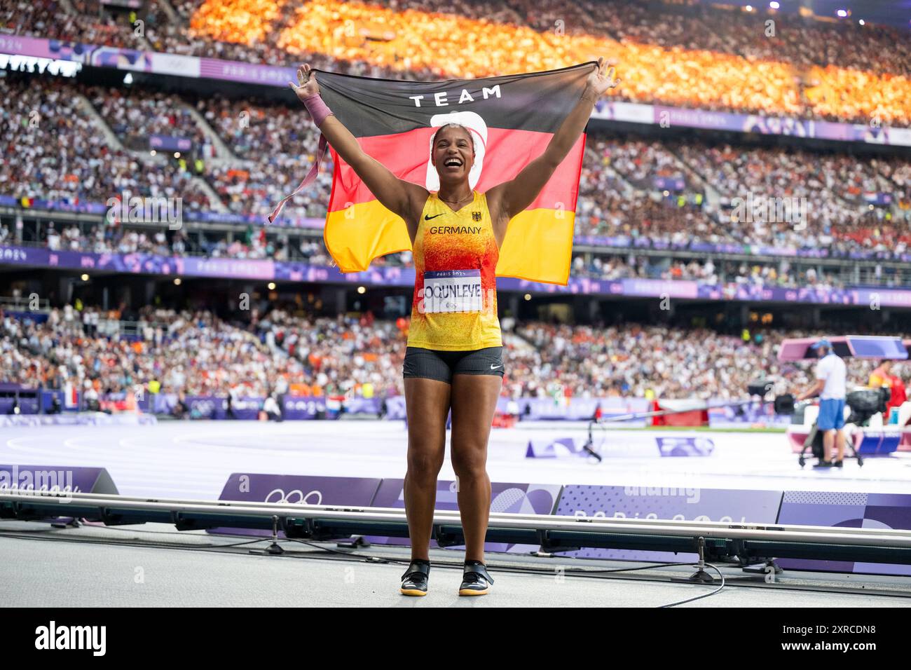 OGUNLEYE Yemisi (Deutschland) jubelt ueber den Sieg und die Gold ...