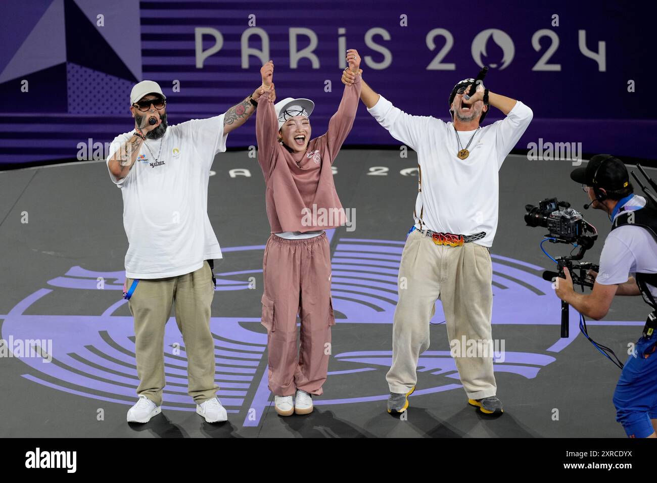 Japan's Ami Yuasa, known as B-Girl Ami, celebrates after winning the ...