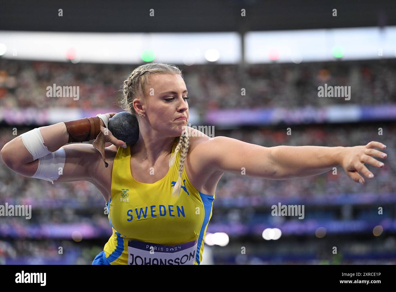 Paris, France. 9th Aug, 2024. Axelina Johansson of Sweden competes ...
