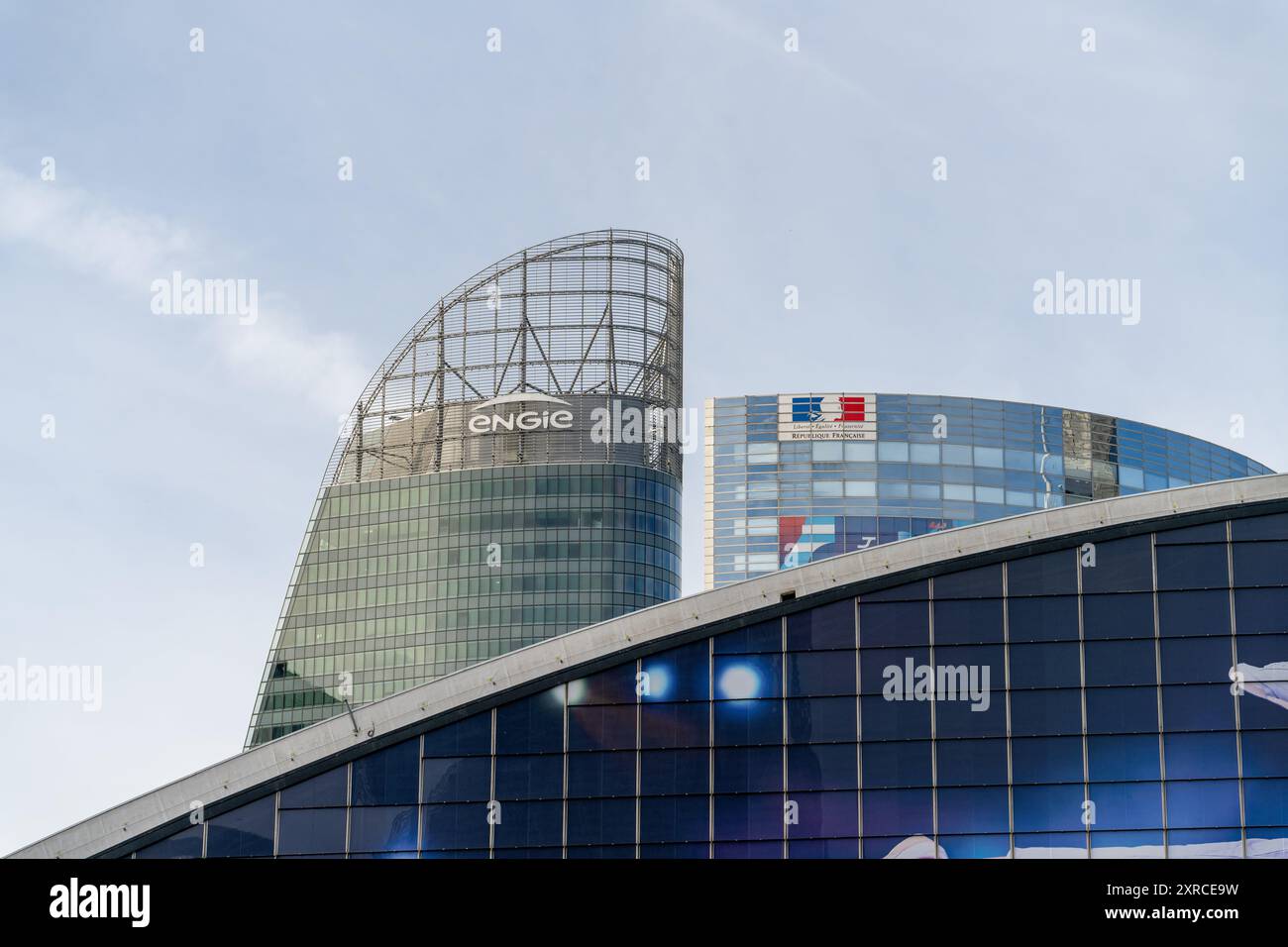 Paris, France - August 4, 2024: Tour Engie tour Sequoa and neighboring ...