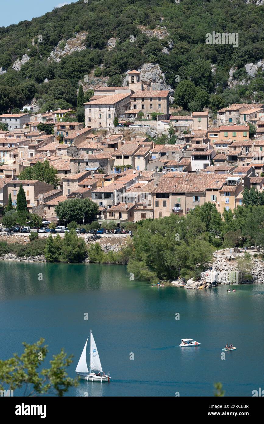 Village of Bauduen on Lac de Sainte-Croix, Provence-Alpes-Cote d'Azur ...