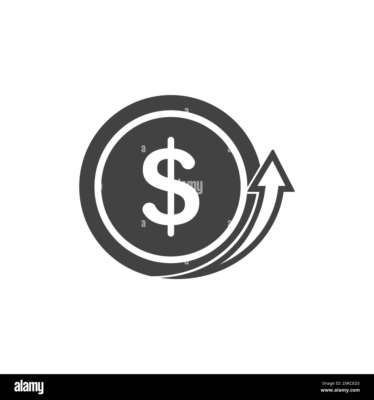 Dollar rate increase sign cent coins, Money payout investment icon ...