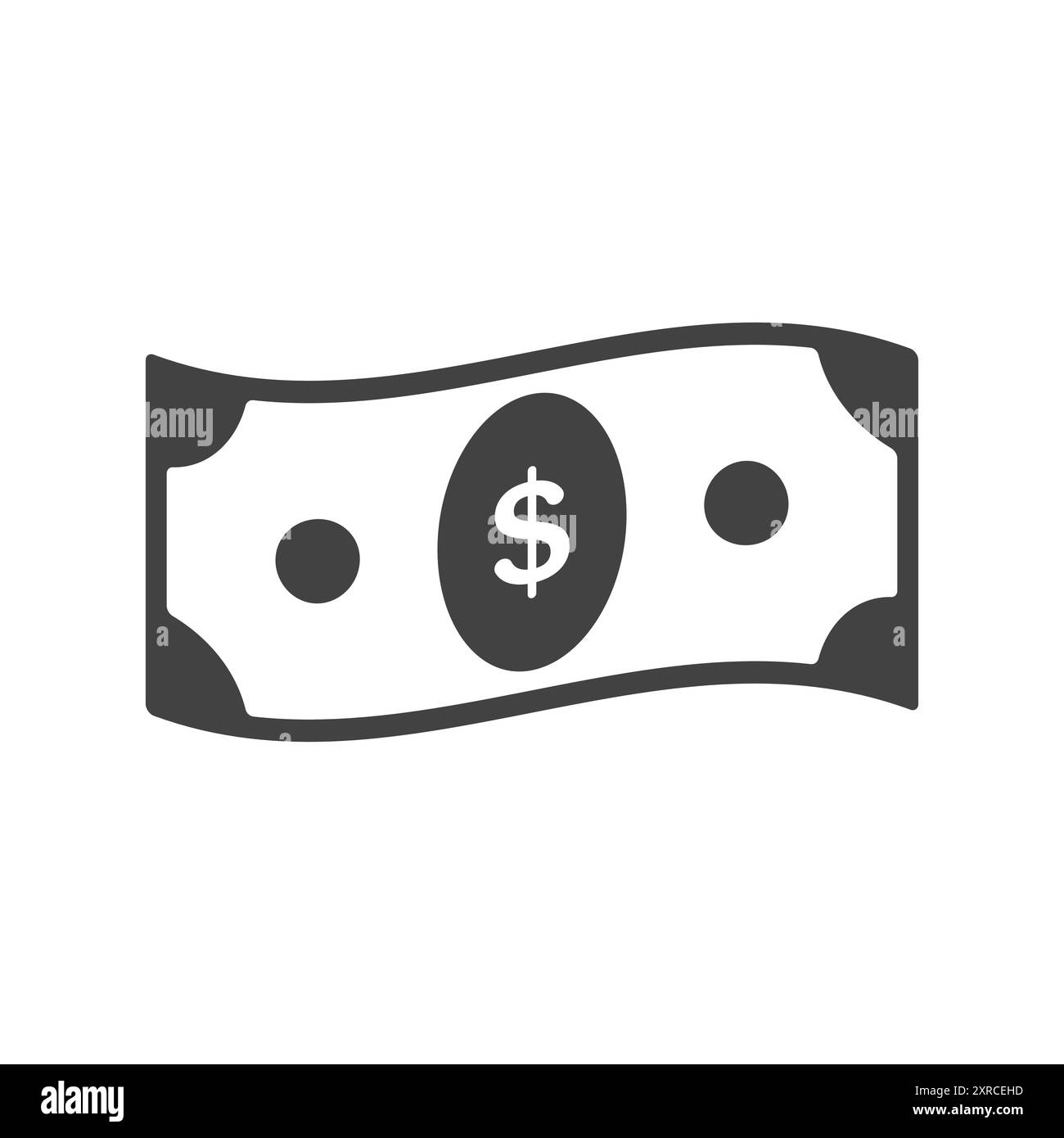 Banknotes cash dollar icons. Money currency bill silhouette. Vector ...