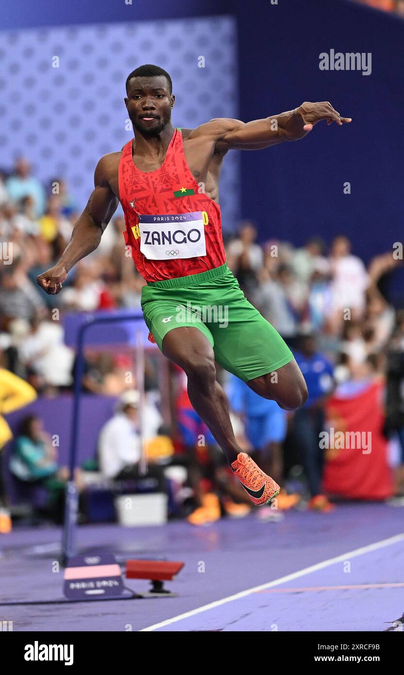 Paris, France. 9th Aug, 2024. Hugues Fabrice Zango of Burkina Faso ...