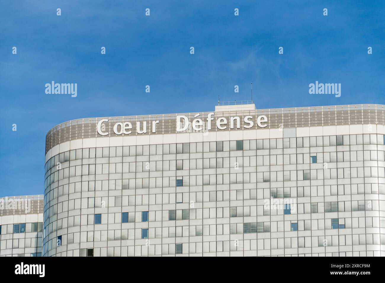 Paris, France - August 4, 2024: Closeup of Coeur Defense building ...