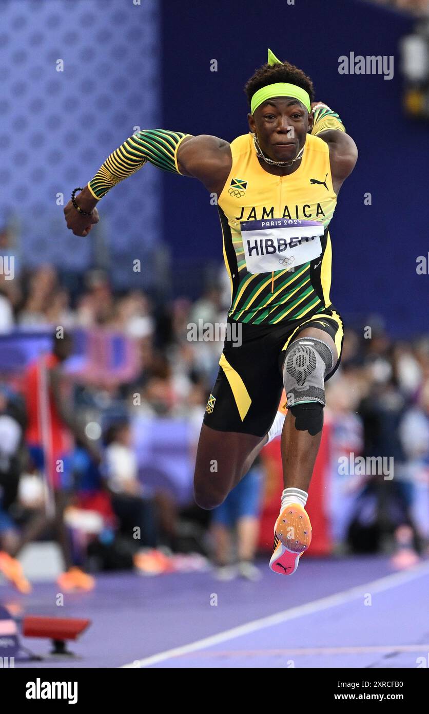 Paris, France. 9th Aug, 2024. Jaydon Hibbert of Jamaica competes during ...