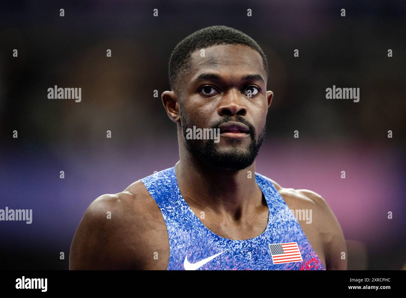 Rai Benjamin of, USA. , . ahead of men's athletics 400 meter hurdles ...