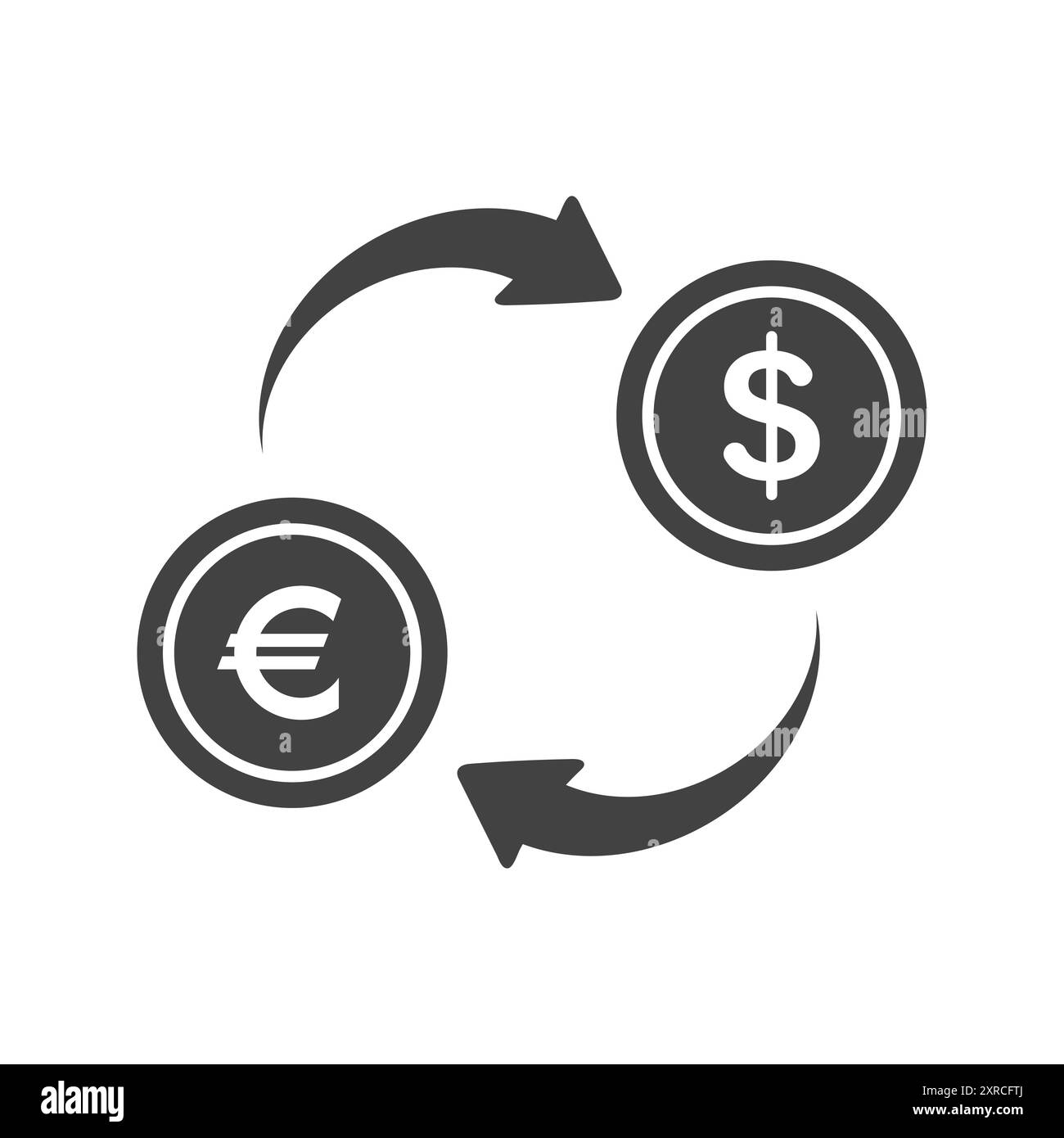 Dollar euro rate increase sign, Money payout investment icon, Dollar ...