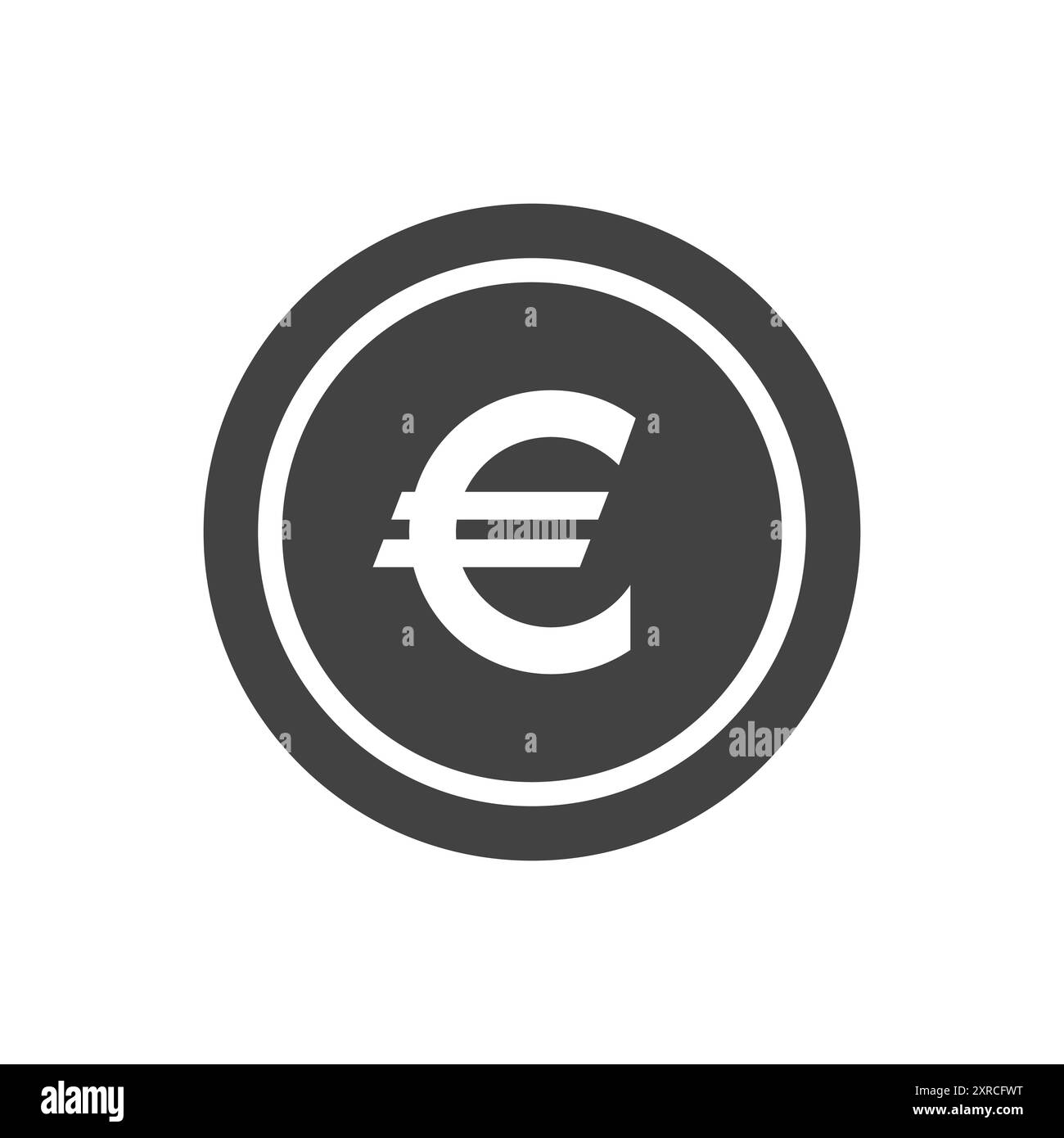 Euro cents icon single coin, vector penny design element isolate Stock ...