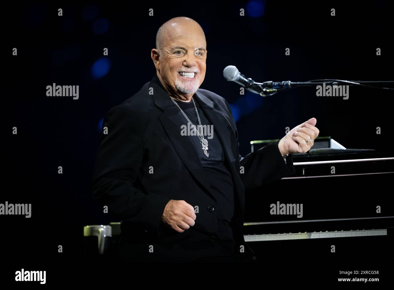 EDITORIAL USE ONLY Billy Joel performs at the Principality Stadium in ...