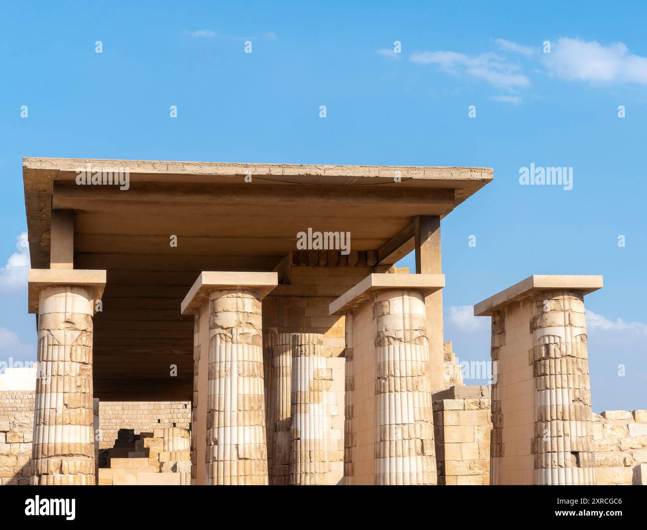 Temple of the Step Pyramid of Pharaoh Josher at Saqqara in Egypt Stock ...