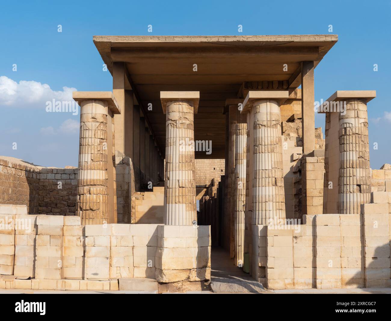 Temple of the Step Pyramid of Pharaoh Josher at Saqqara in Egypt Stock ...
