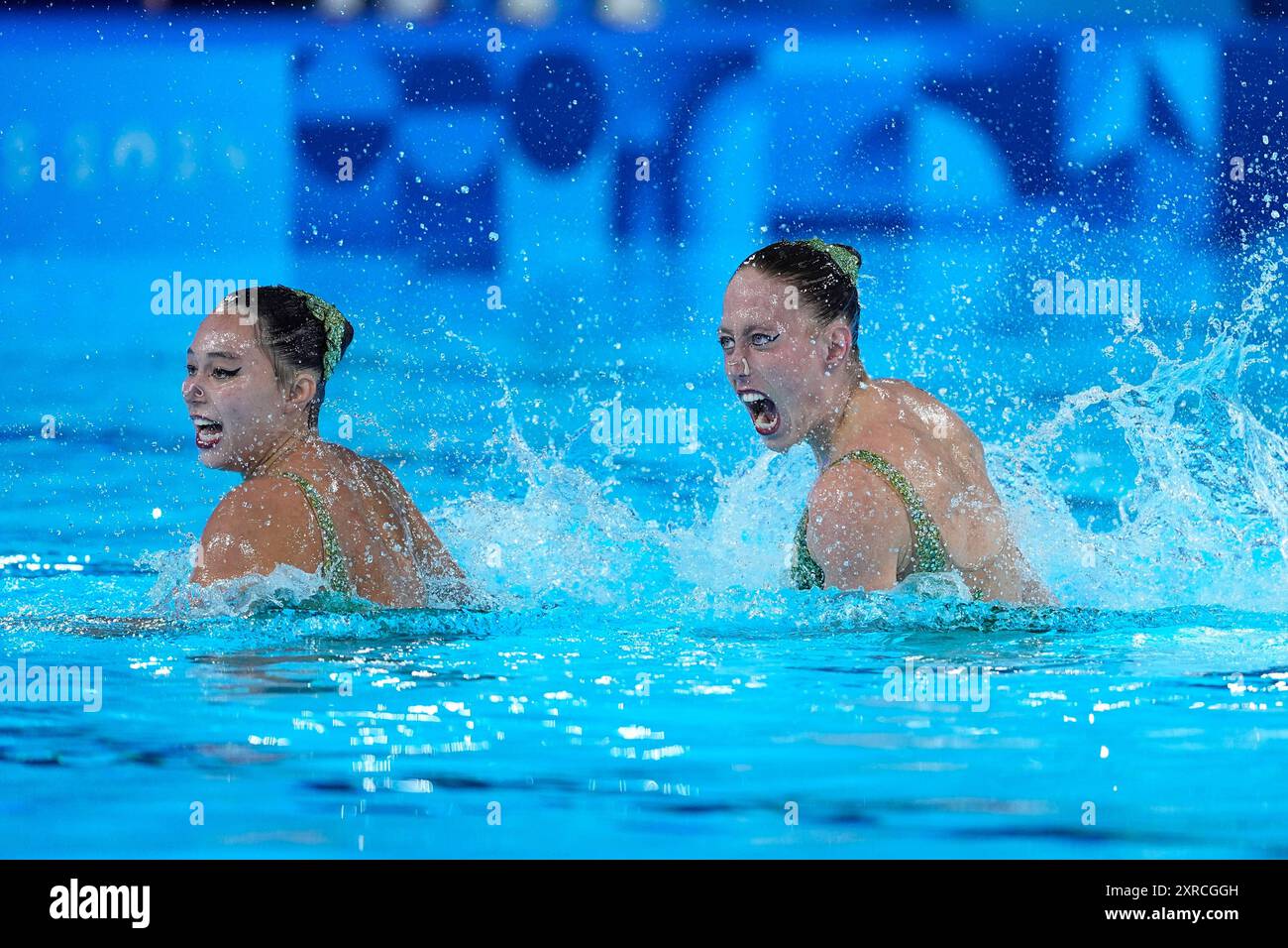 United States' Jaime Czarkowski and Megumi Field compete in the duet ...