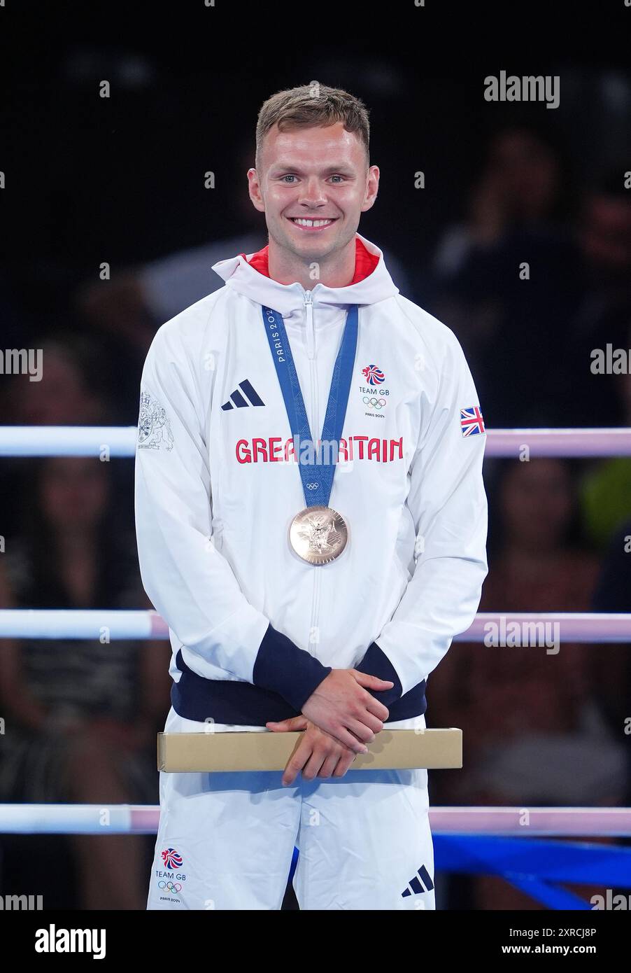 Great Britain’s Lewis Richardson with his bronze medal in the Men’s ...