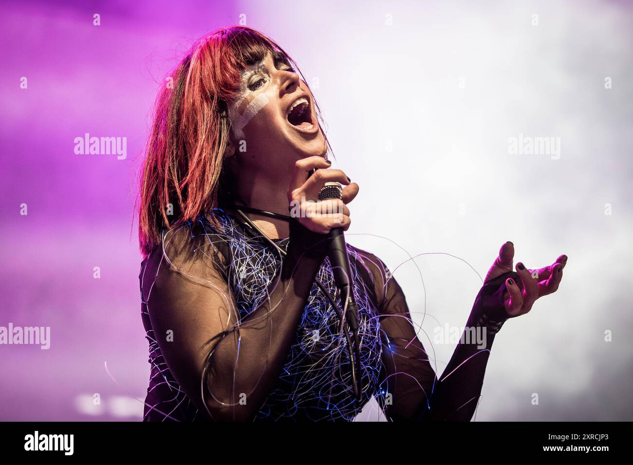 Julie Christmas performing live on 9 August 2024 Stock Photo - Alamy