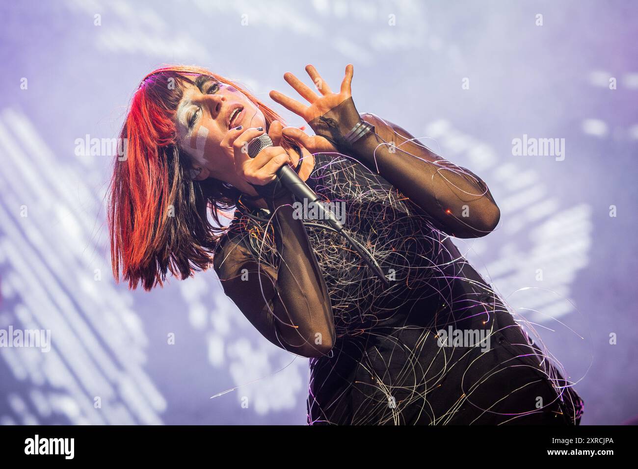 Julie Christmas performing live on 9 August 2024 Stock Photo - Alamy