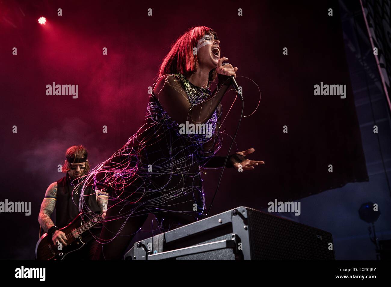 Julie Christmas performing live on 9 August 2024 Stock Photo - Alamy