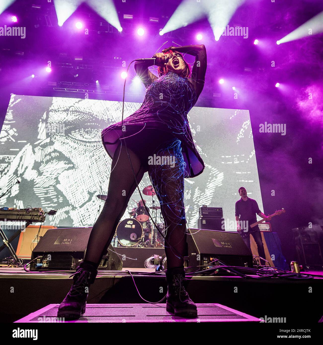 Julie Christmas performing live on 9 August 2024 Stock Photo - Alamy