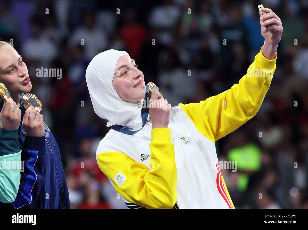 Paris, France. 09th Aug, 2024. Bronze medal winner Belgian taekwondoka ...
