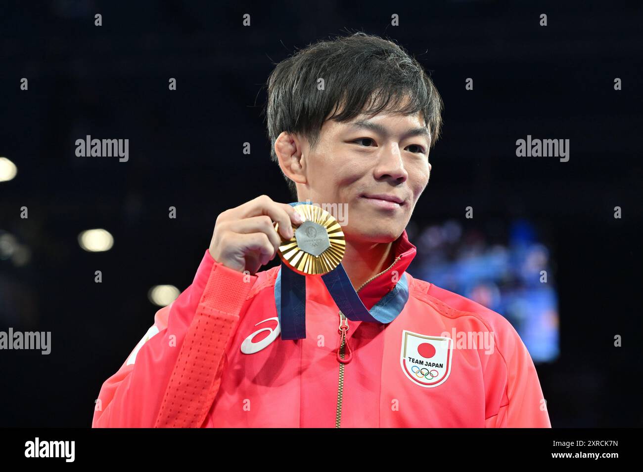 HIGUCHI Rei, Japan (JPN) Gold Medal during the Medal Ceremony, Wrestling Freestyle Men's 57 kg ...