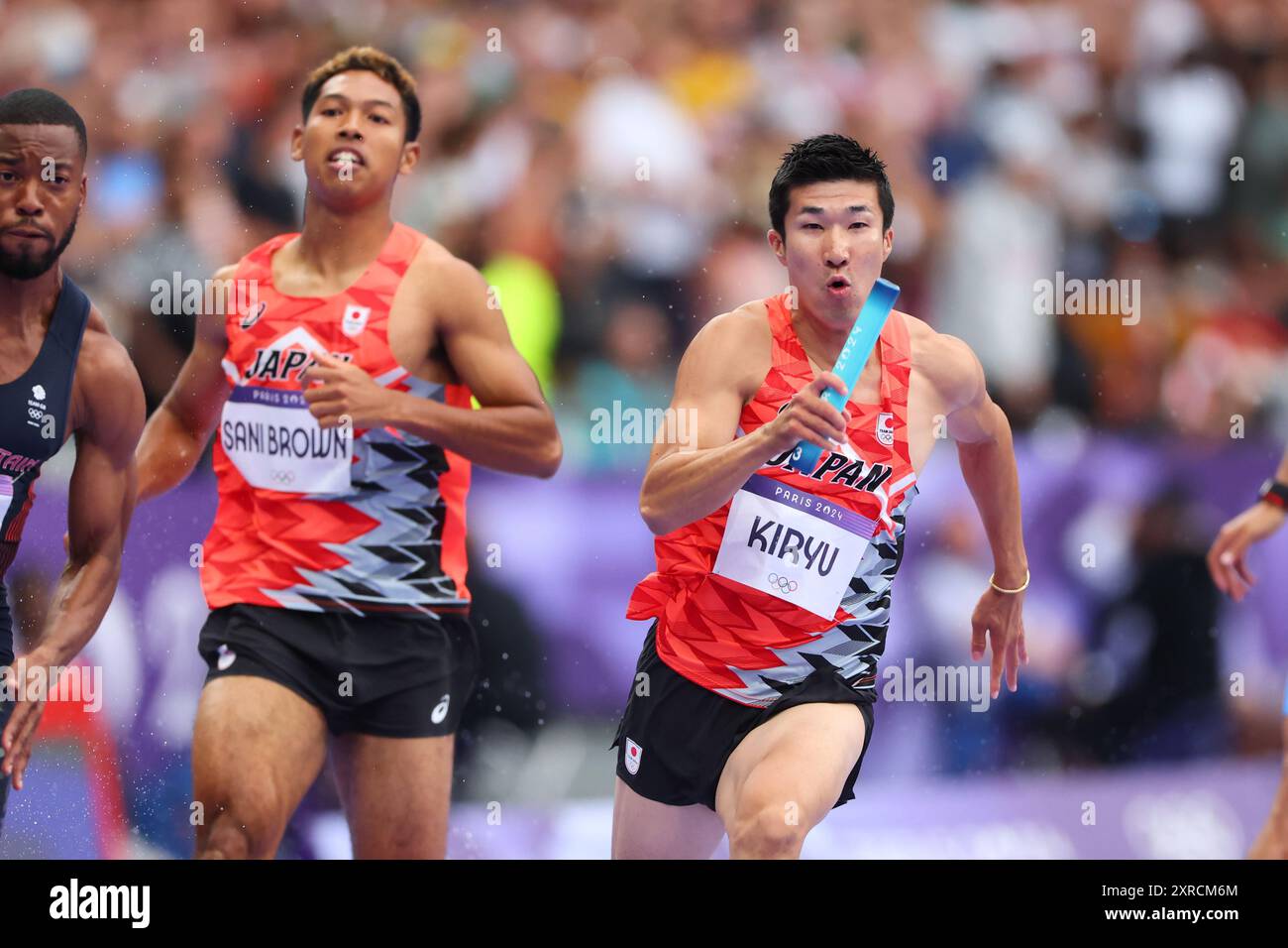 Saint-Denis, France. 9th Aug, 2024. Abdul Hakim Sani Brown, Yoshihide ...