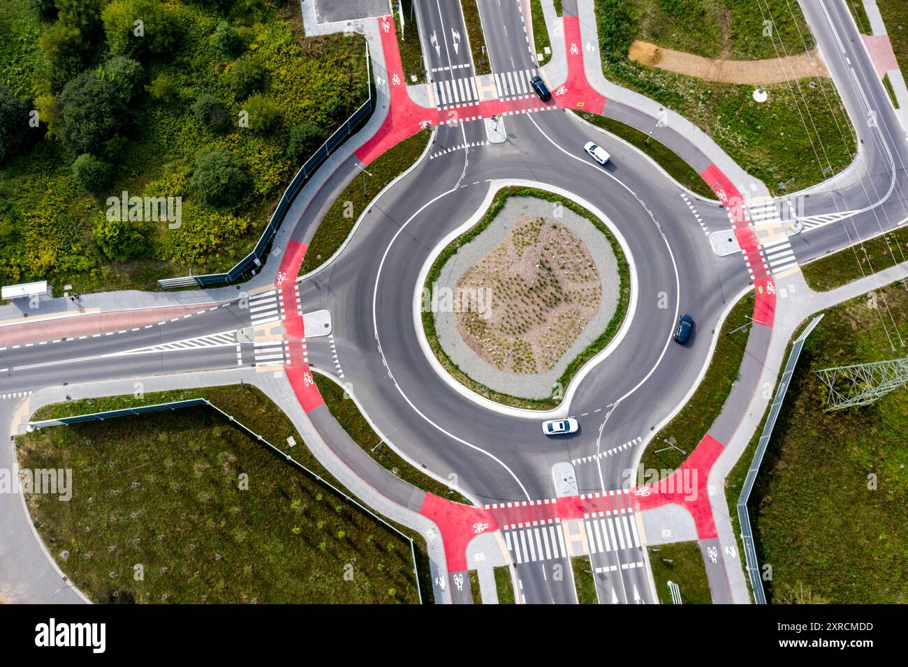 Krakow, Poland, August 9, 2024. An aerial view of a newly built ...