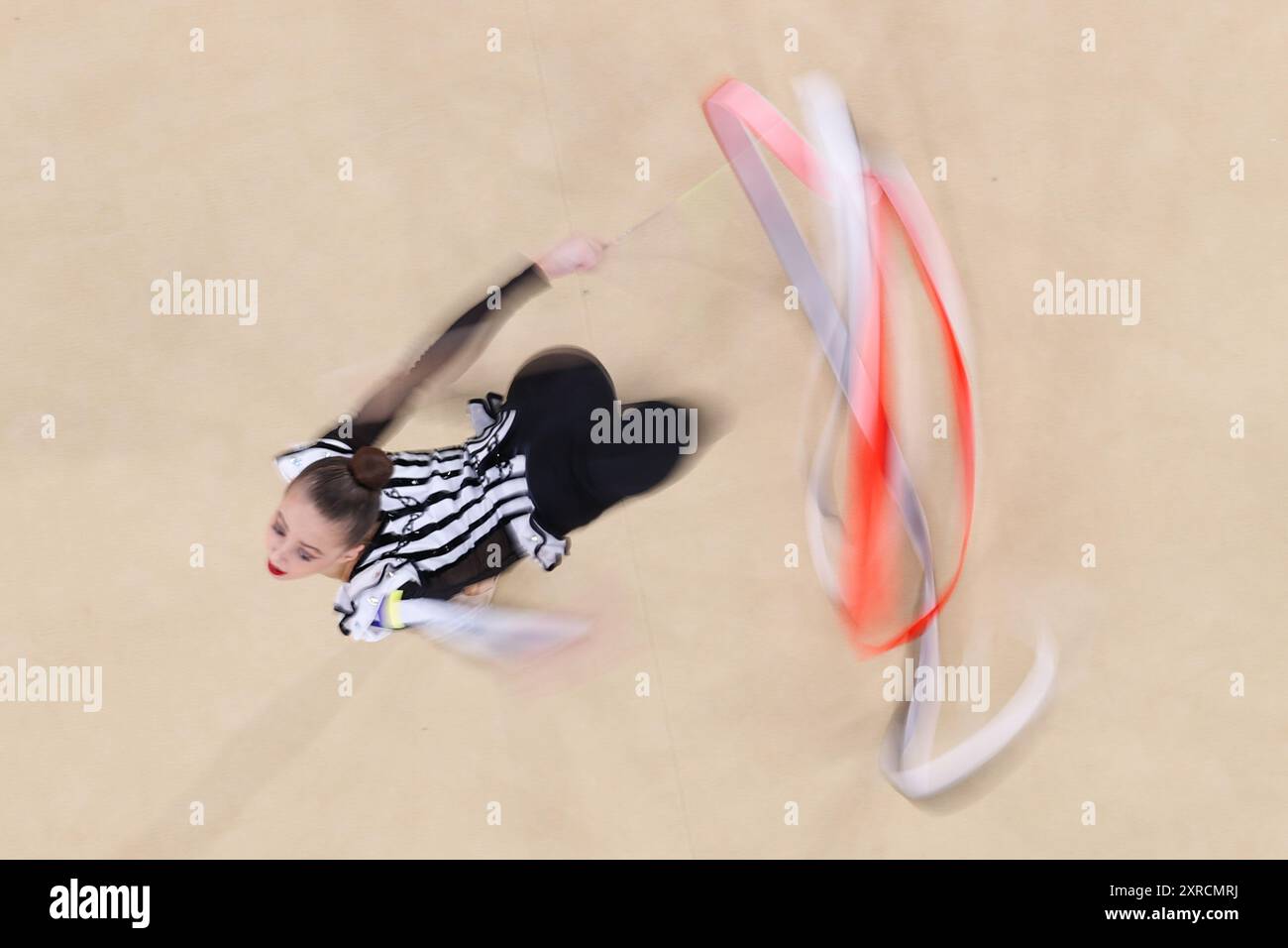 Paris, France. 9th Aug, 2024. Taisiia Onofriichuk of Ukraine performs ...