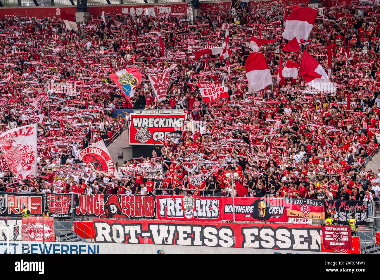 The soccer stadium of Rot-Weiss Essen, 3rd league, stadium at ...