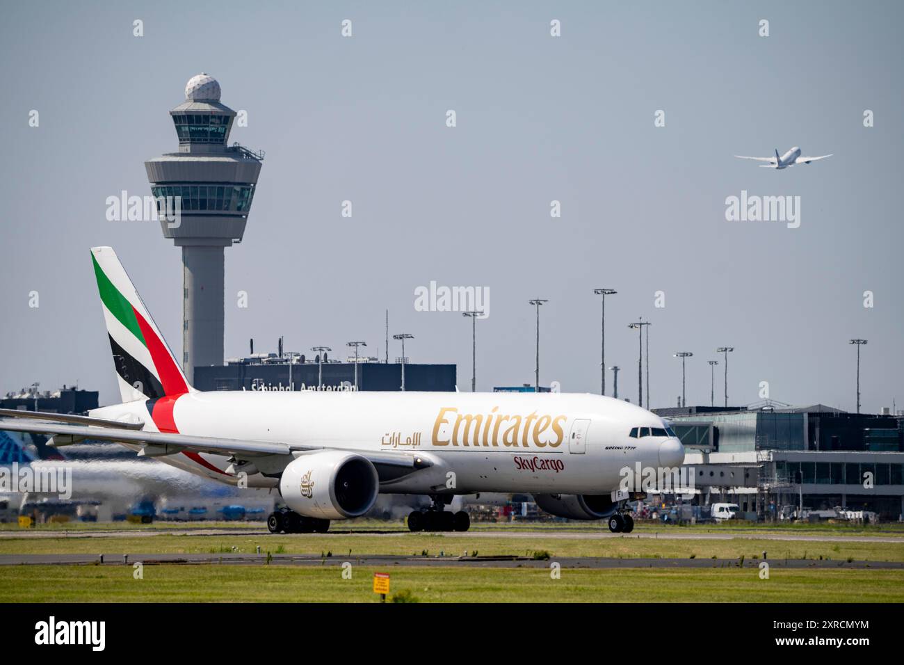 Emirates Skycargo Boeing 777, aircraft at Amsterdam Schiphol Airport ...