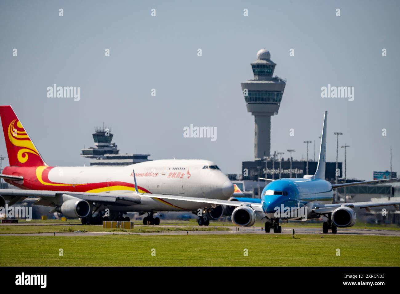 Suparna Airlines Cargo Boeing 747 and KLM Boeing 737-8K2, airplanes at ...