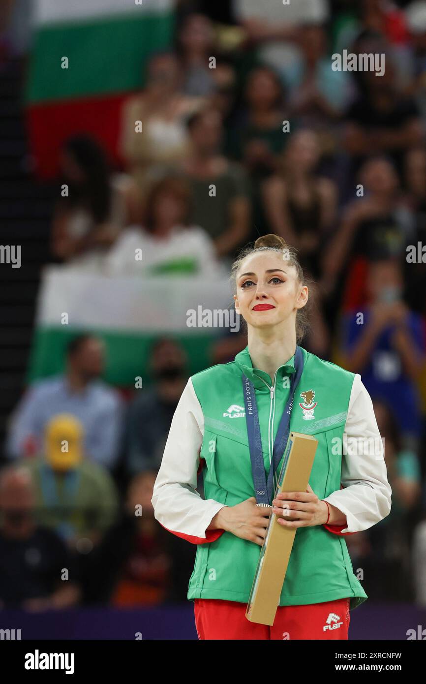 Paris, France. 9th Aug, 2024. Silver medalist Boryana Kaleyn of ...