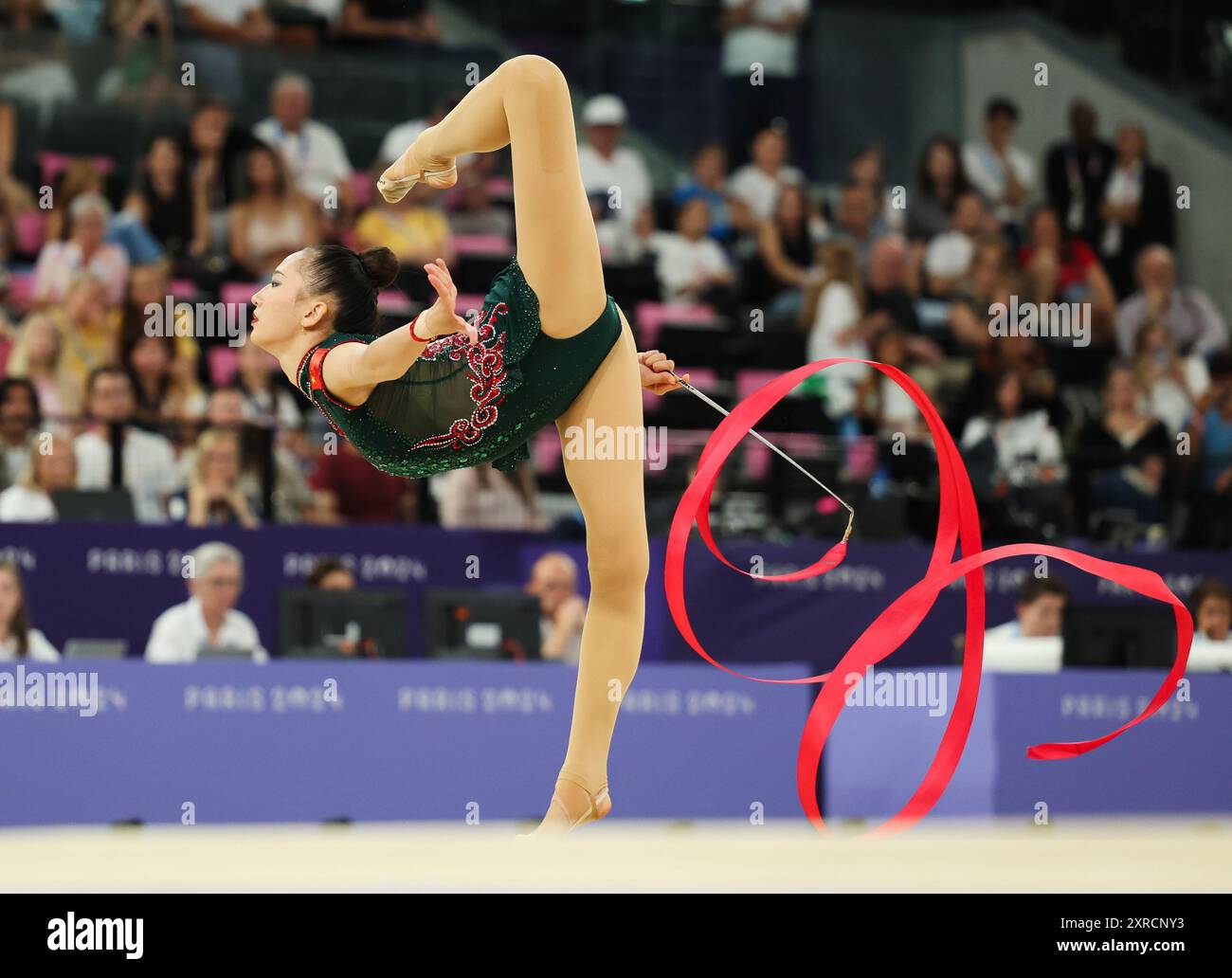 Paris, France. 9th Aug, 2024. Wang Zilu of China competes during the ...