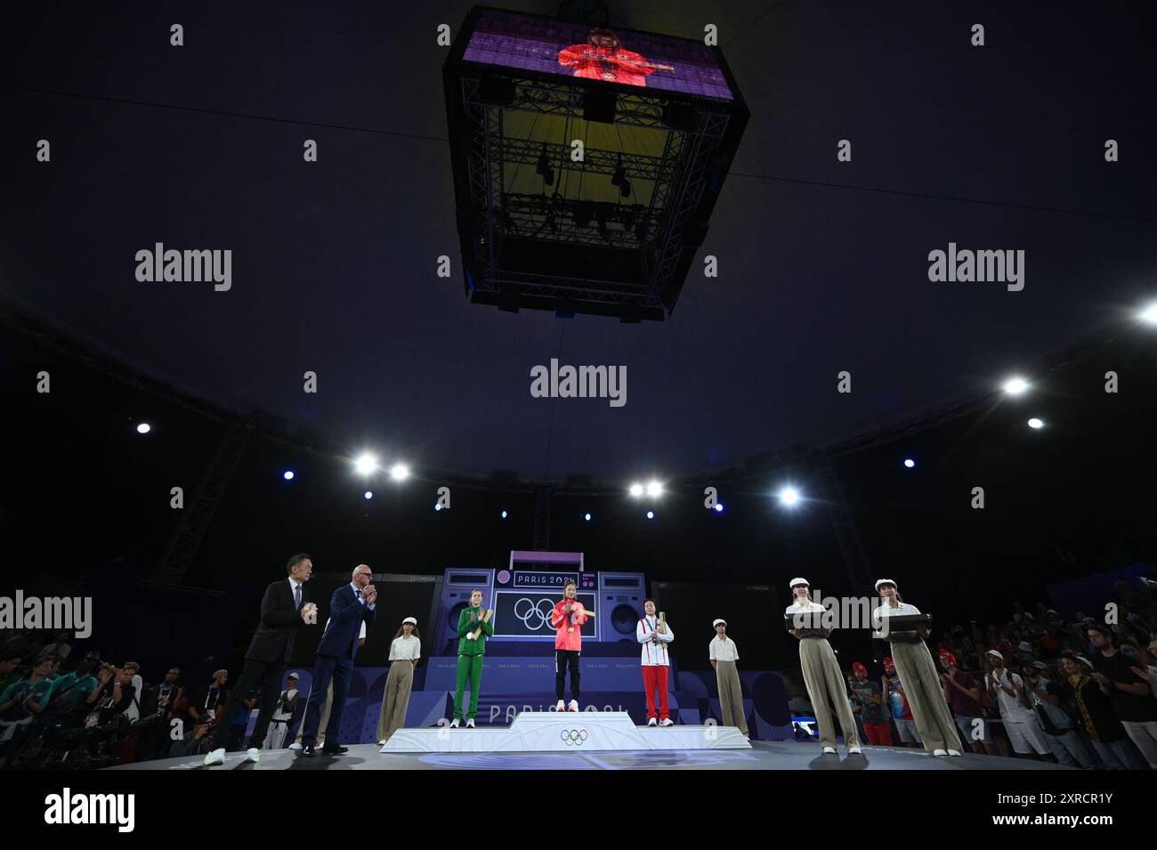 Paris, Fra. 09th Aug, 2024. (L-R) Silver medalist B-Girl Nicka of Team ...